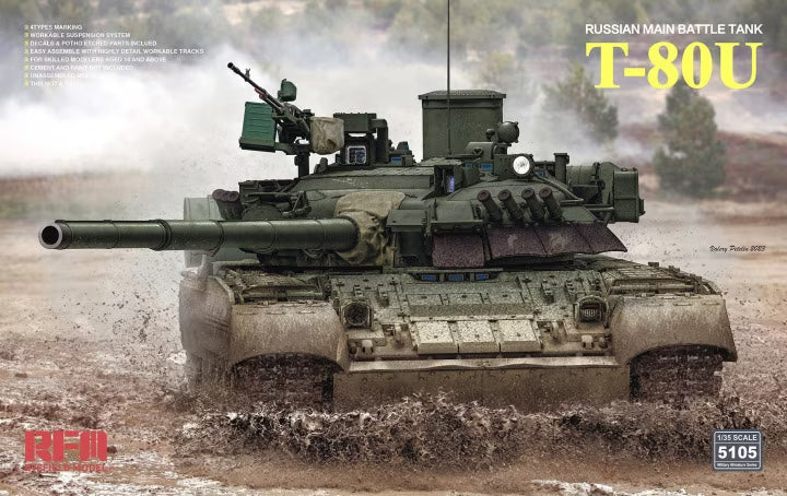 RFM 1/35 RUSSIAN MAIN BATTLE TANK T-80U – Echelon Hobbies